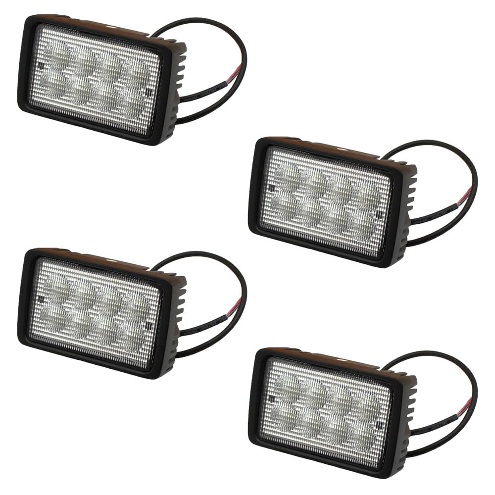 RAParts 4 Rectangle LED Flood Work Lamps 178345A1 Fits Ford/New Holland ...