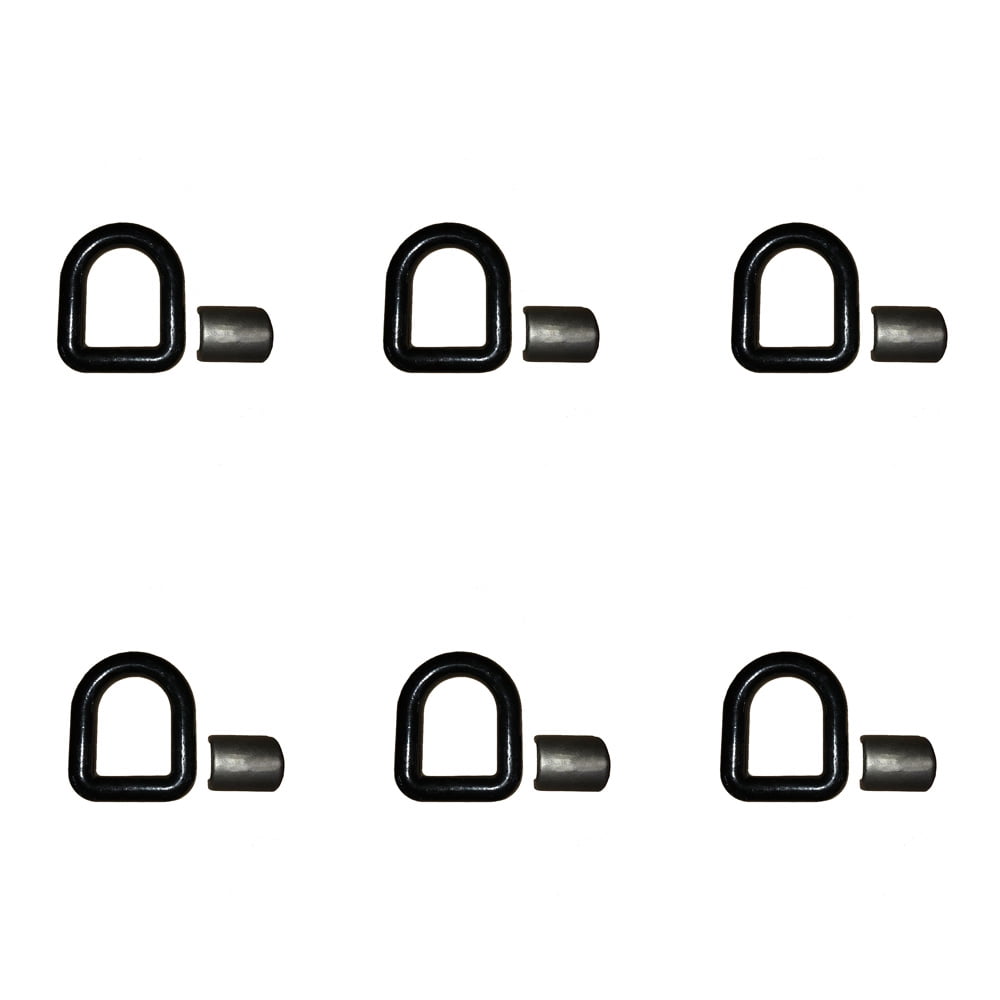 RAParts (6) 1" Bolt-On/Weld-On Black Forged D Rings Made For Rope ...