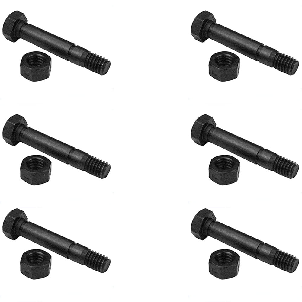 RAParts 6 Pack Shear Pin Bolt & Lock Nut fits Ariens 52100100 w/ 2" x 5 ...