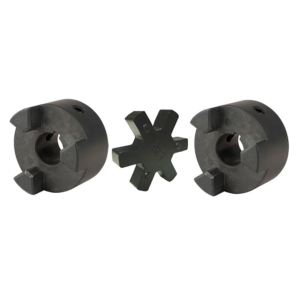 RAParts 7/8" L095 Flexible 3-Piece L-Jaw Coupling Set with Buna-N NBR ...