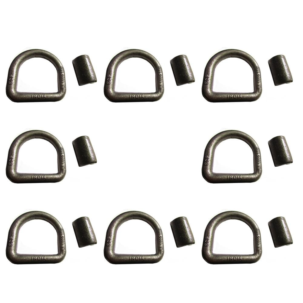 RAParts 8 New 5/8" Weld-On D-Rings Flatbed Truck or Trailer Tie Down ...