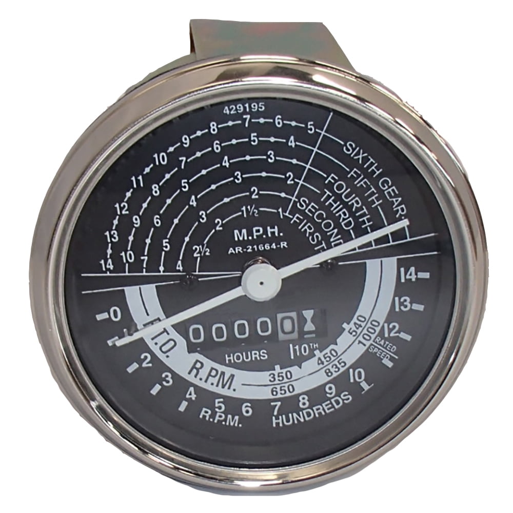 RAParts AF2698R Tachometer Fits John Deere 2 Cylinder Models Fits John Deere A AO AR B 50 520 ...
