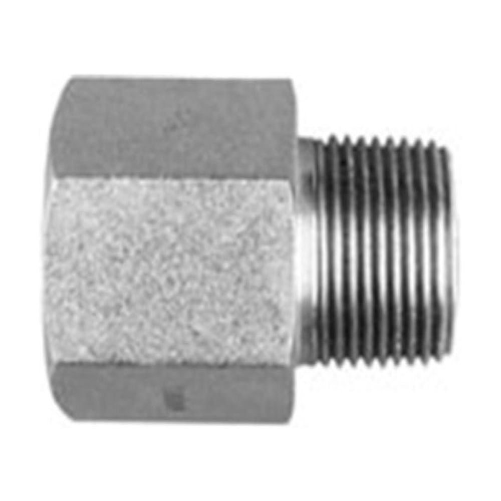 RAParts Adapter Straight Solid Male NPT x Female ORB - 1/2"-14 NPT x 3/ ...