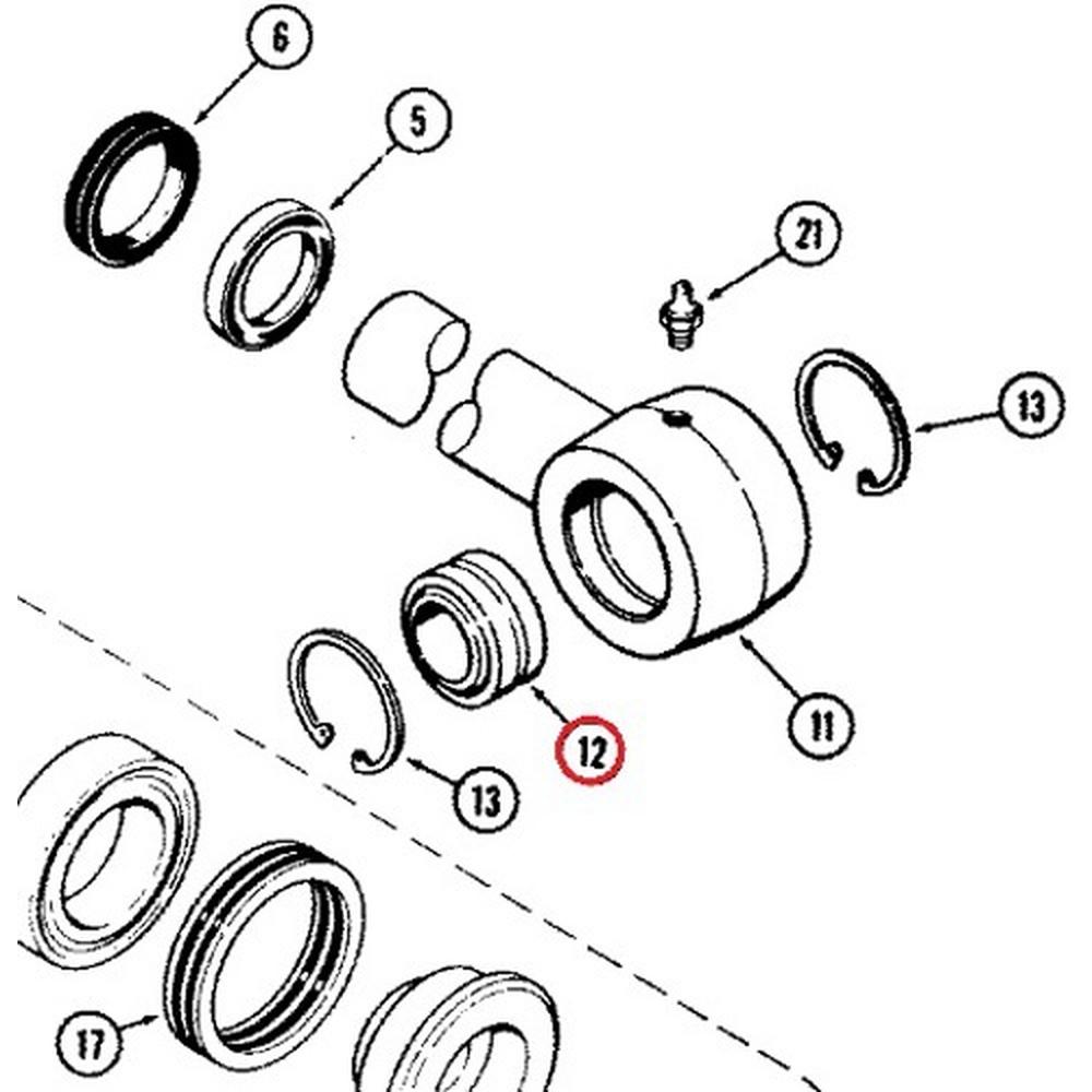 RAParts D22200 New Self Aligning Bushing Fits Case-IH Backhoe Models ...