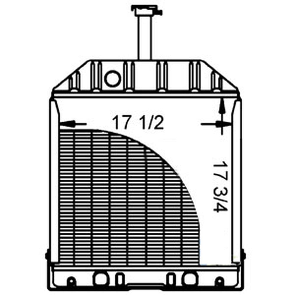 RAParts D8NN8005AA Fits Ford New Holland Radiator 550 555 555A 555B 17 ...