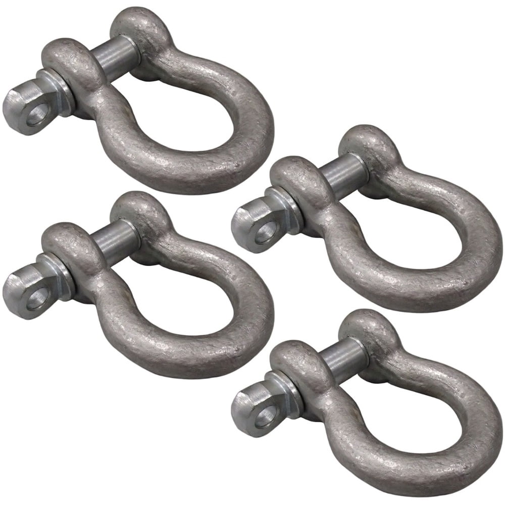 RAParts Four (4) 3/4" Bow Shackle Anchor Clevis Screw Pin 9500lb BS34 G ...