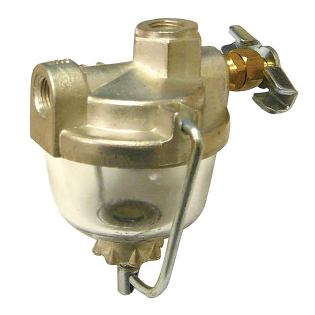 RAParts Gas Fuel Sediment Glass Bowl Assembly 1/8" Pipe Inlet & Outlet ...