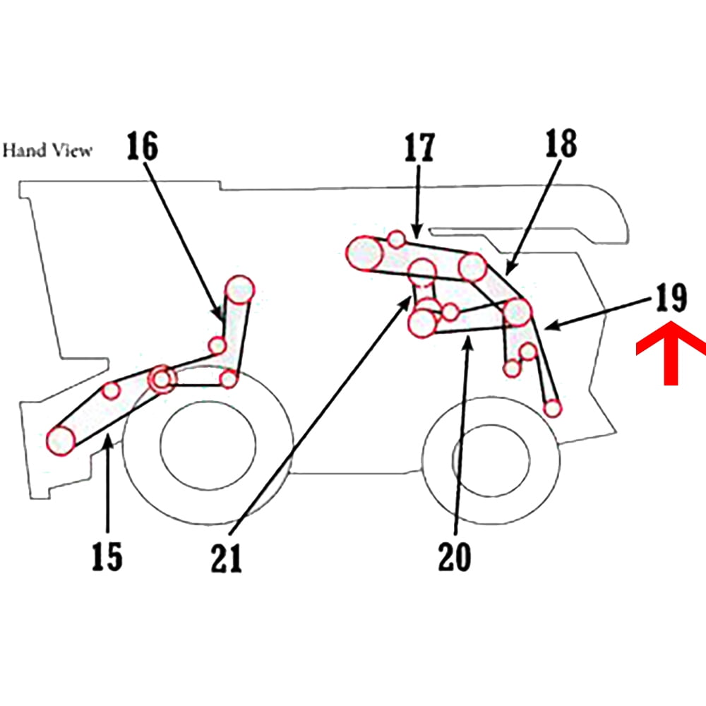 RAParts H241212 New Lower Chopper Drive Belt Fits John Deere S660 S670 ...