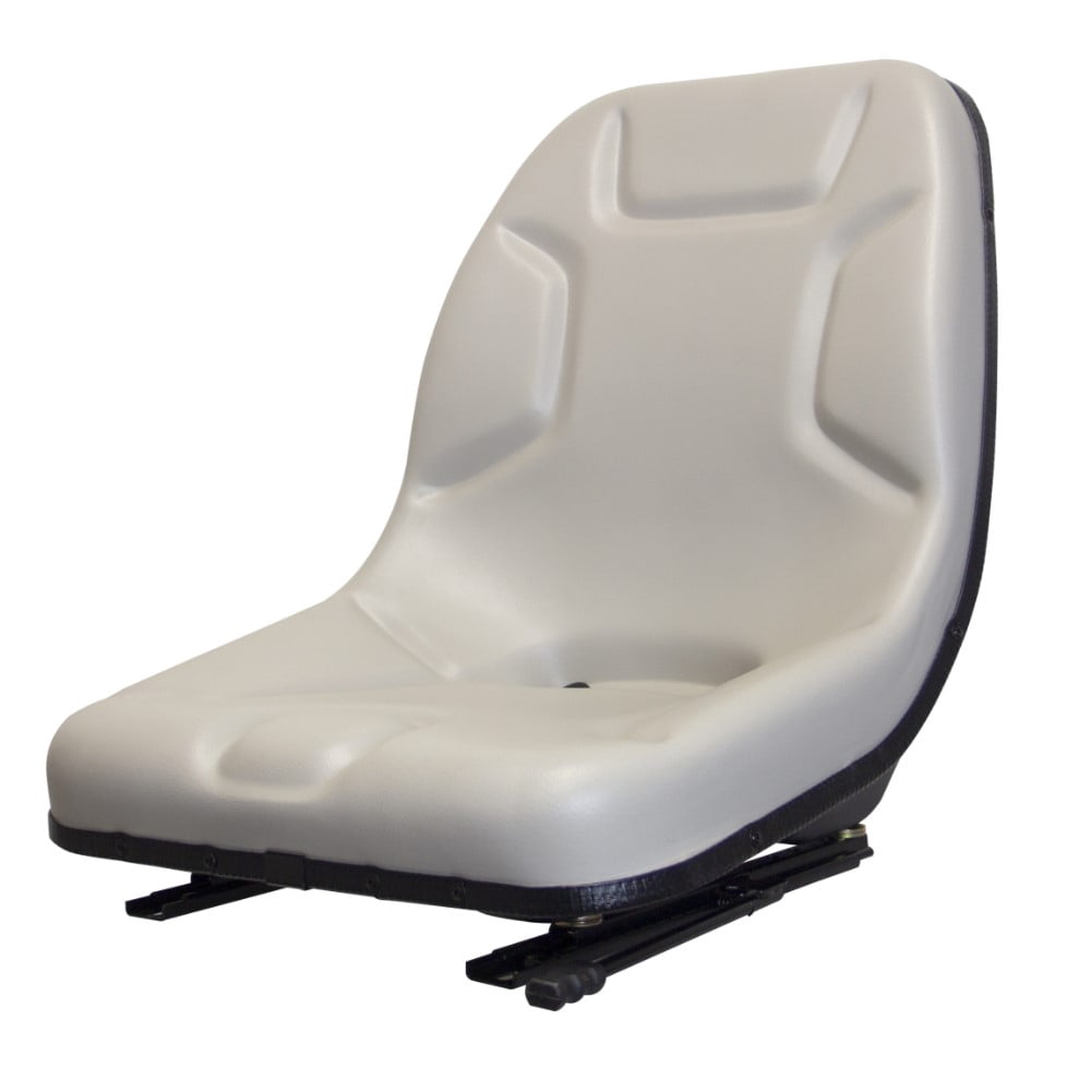 RAParts Heavy Duty Gray Seat with Slides Fits Skid Steers Fork Lifts ...