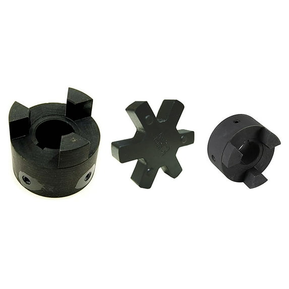 RAParts L095 ( 5/8" to 1" ) L-Jaw Coupling Set w/ Rubber Spider Coupler ...