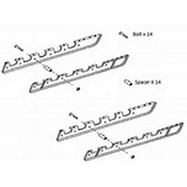 RAParts PV6614 Rockguard Set 6 Roller track frame Fits John Deere 650G ...