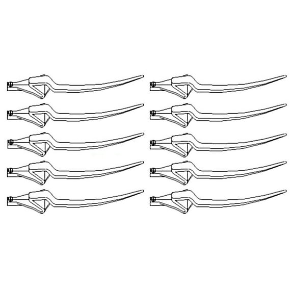 RAParts RT1038 Pack of 10 Reel Tines Fits Case-IH Cutting Platform ...