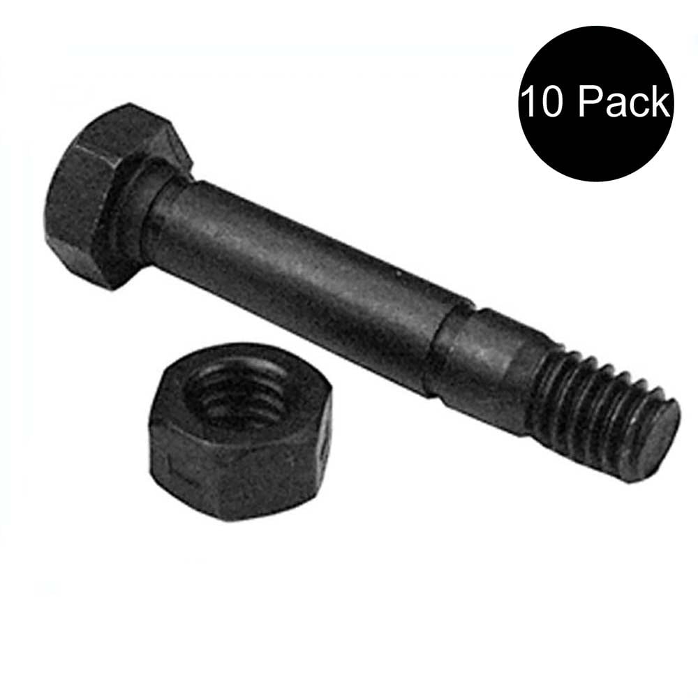 RAParts Set of (10) 2" x 5/16" Shear Pin w/ Nut Fits Ariens & Fits John ...