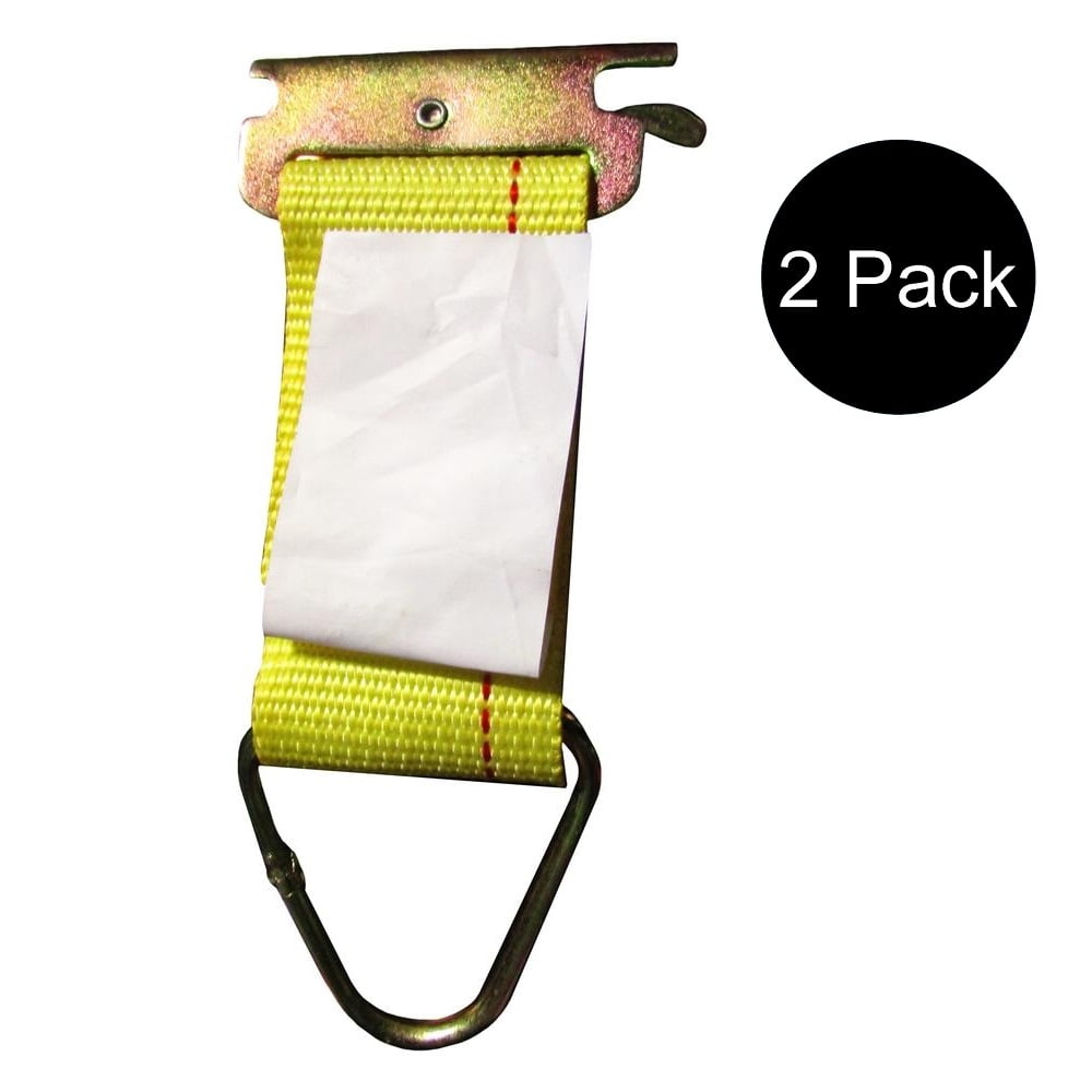 RAParts Set of (2) 2" Wide E-Track Cargo Trailer Tie Down Strap W/-D ...