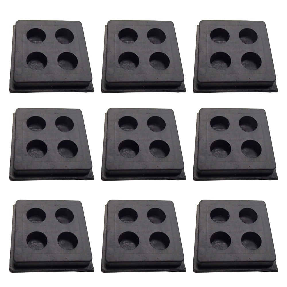 RAParts Set of (9) 2" x 2" x 3/4" Anti Vibration Heavy Duty All Rubber ...