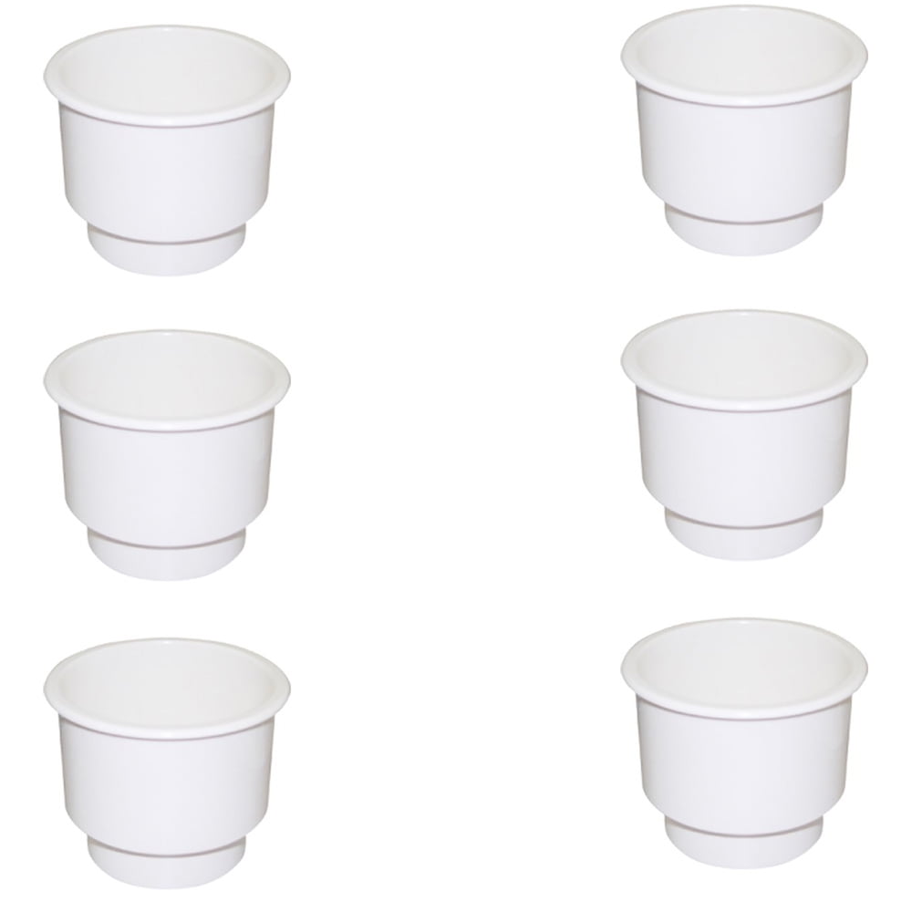 RAParts Six New White, Plastic, Two-Tiered Cup-Holder With Drain Hole ...