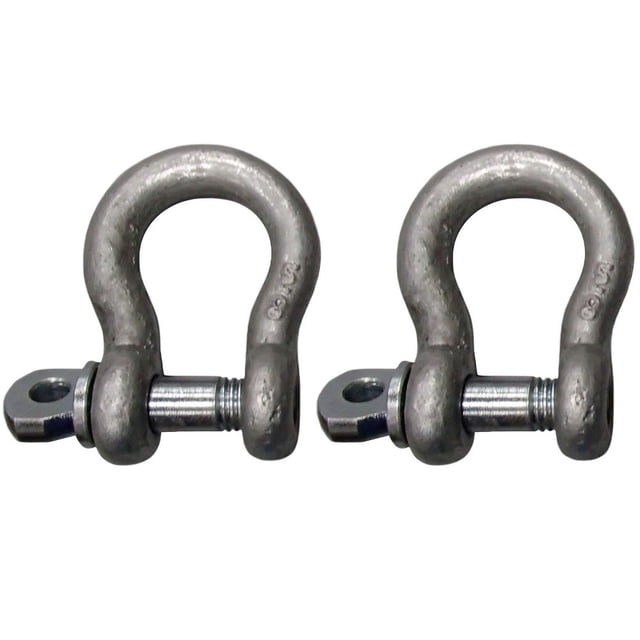 RAParts Two New .75" Shackle D-Rings (with Pins) for Rope Cable Chain ...