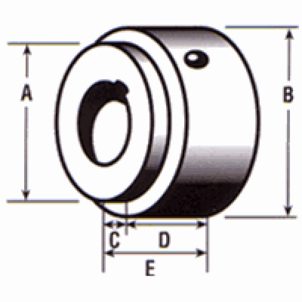 RAParts X Series Weld Hub 1- 1/2" Round Bore RBX1-12 HX1-1/2 Keyway 3/8 ...