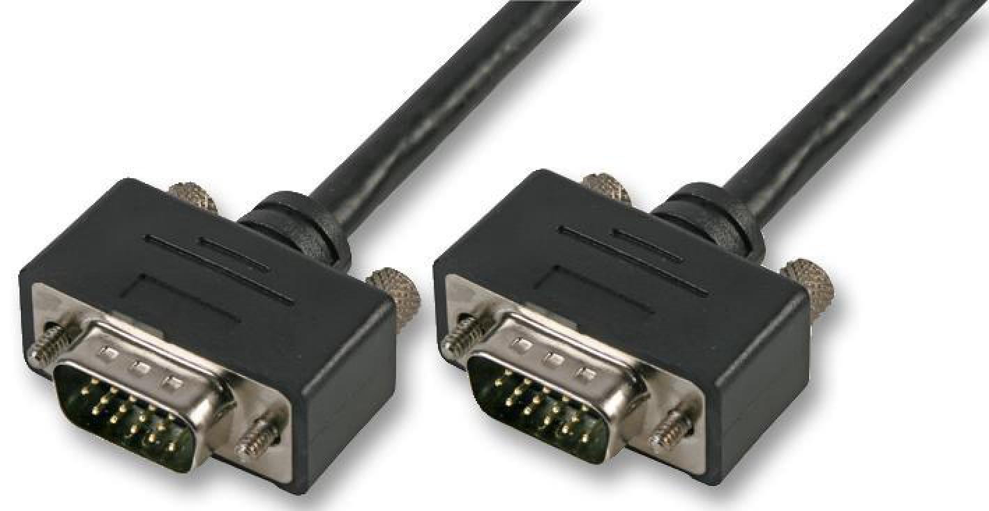 RARAION - Low Profile 15 Pin VGA Male to Male Monitor Lead, 5m Black ...