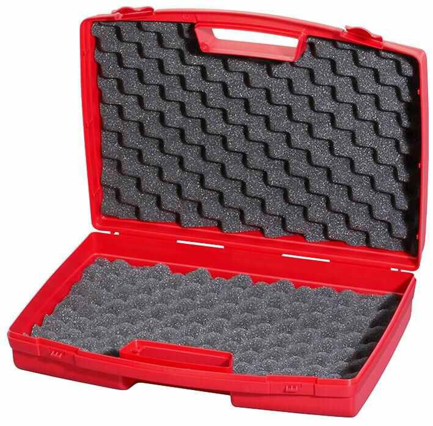 RARAION Red Polypropylene Briefcase Storage Case with Foam Insert ...