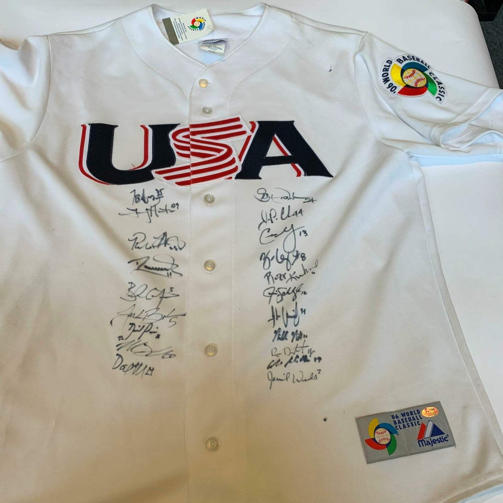 RARE 2006 Team USA WBC Team Signed Jersey David Price Jake Arrieta 22 ...