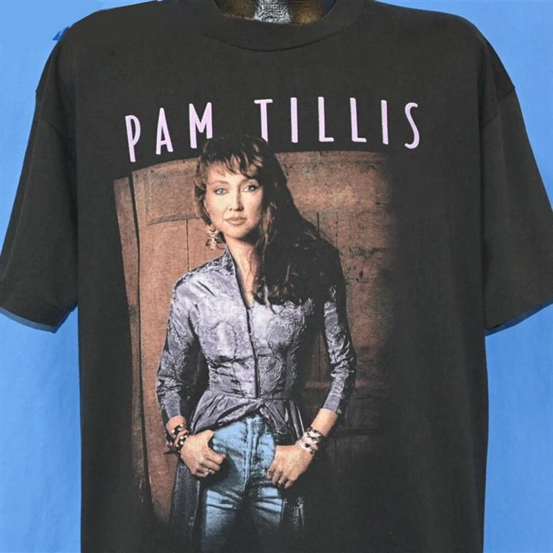 RARE 90S Pam Tillis Country Music Singer Black Concert T Shirt ...