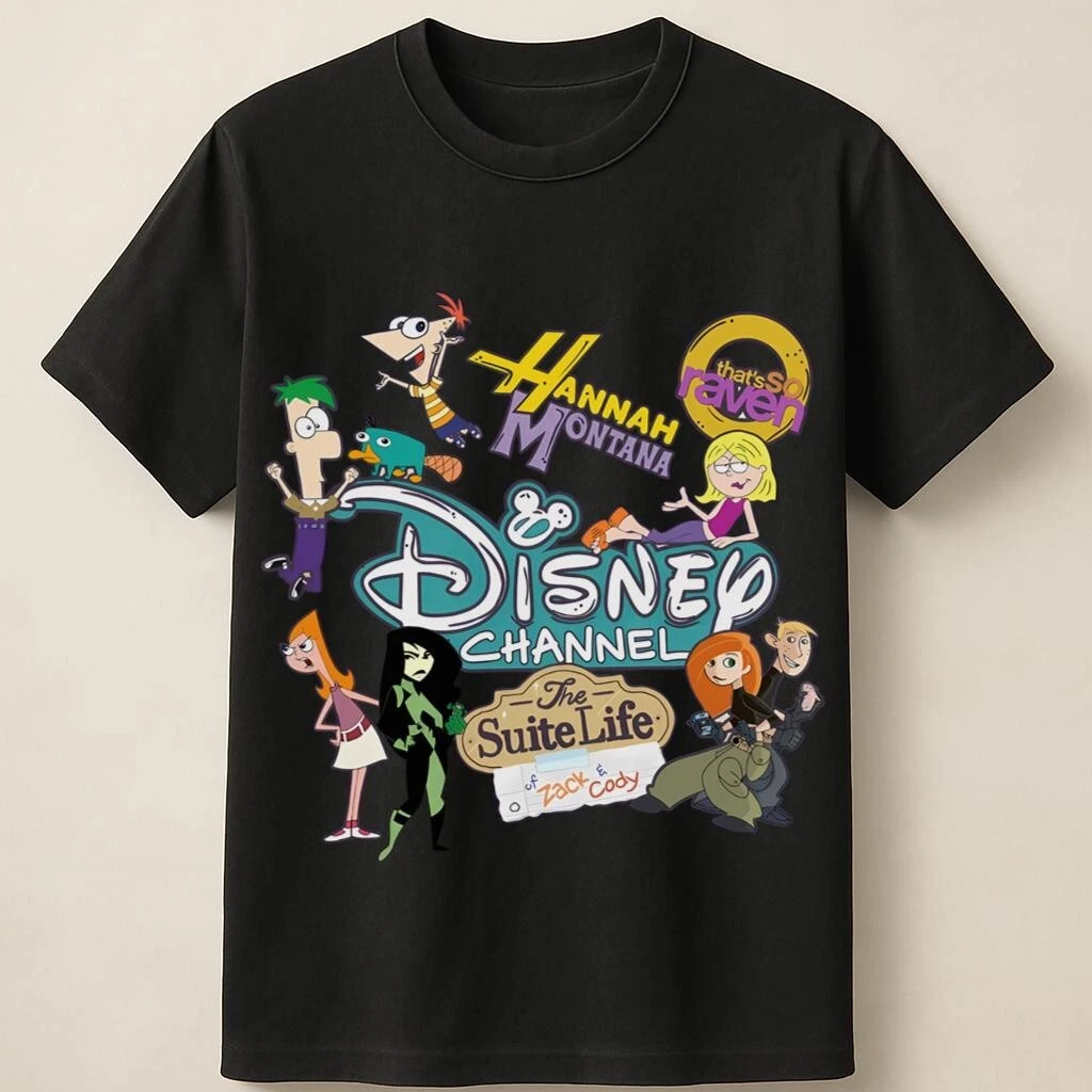 RARE 90s-2000s Cartoon Throwback T-Shirt – Retro TV Character Collage ...