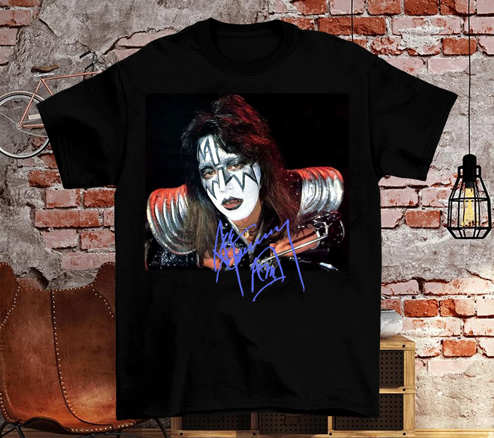RARE ACE FREHLEY-Kissxmas Signature Short Sleeve All Size Shirt - NO ...