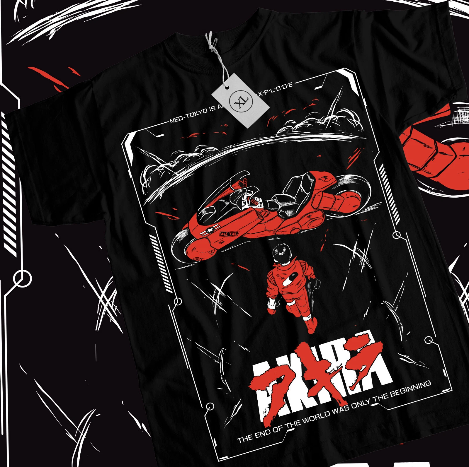 RARE AKIRA T-Shirt Manga Anime Kaneda Tetsuo Katsuhiro Otomo Neo Tokyo ...