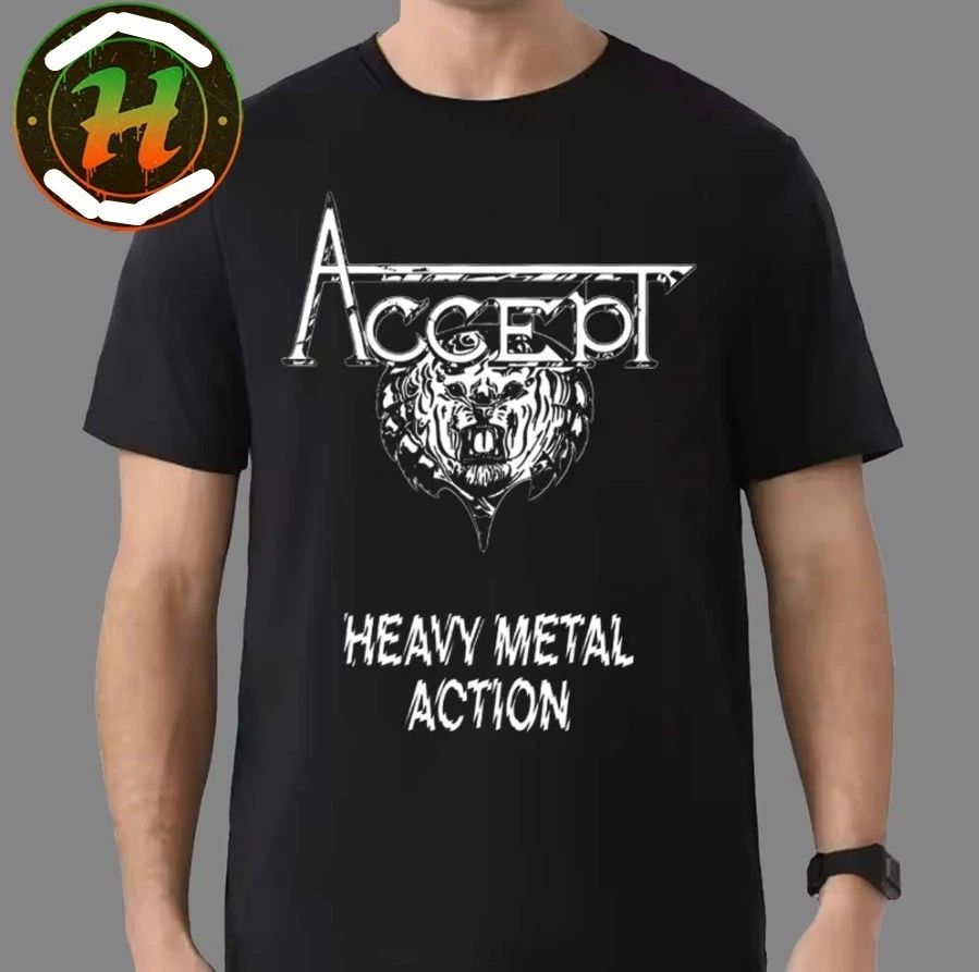 RARE Accept Band Heavy Metal Action Collection Tee Vintage T-Shirt Good ...