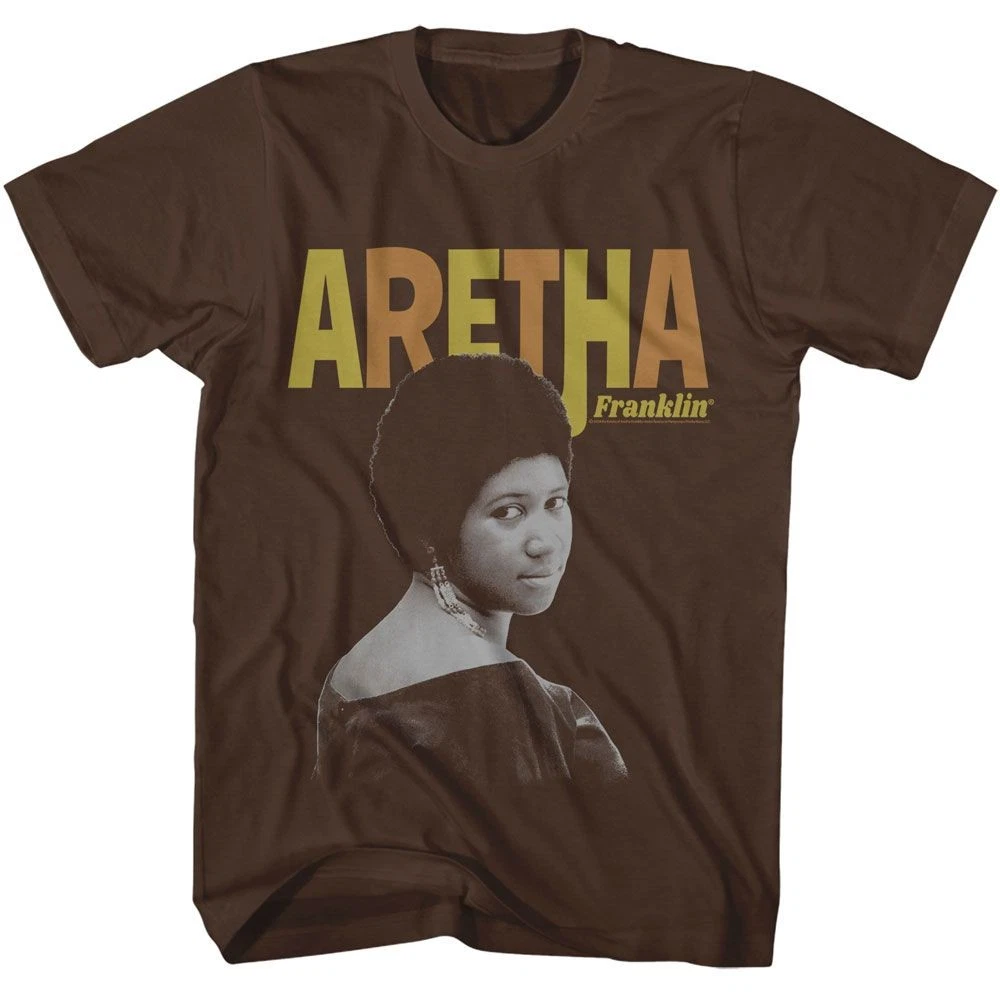 RARE Aretha Franklin Retro Dark Chocolate Music Shirt - Walmart.com
