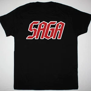 RARE BASIC SHIRT Saga band logo black T-shirt short sleeve All sizes ...