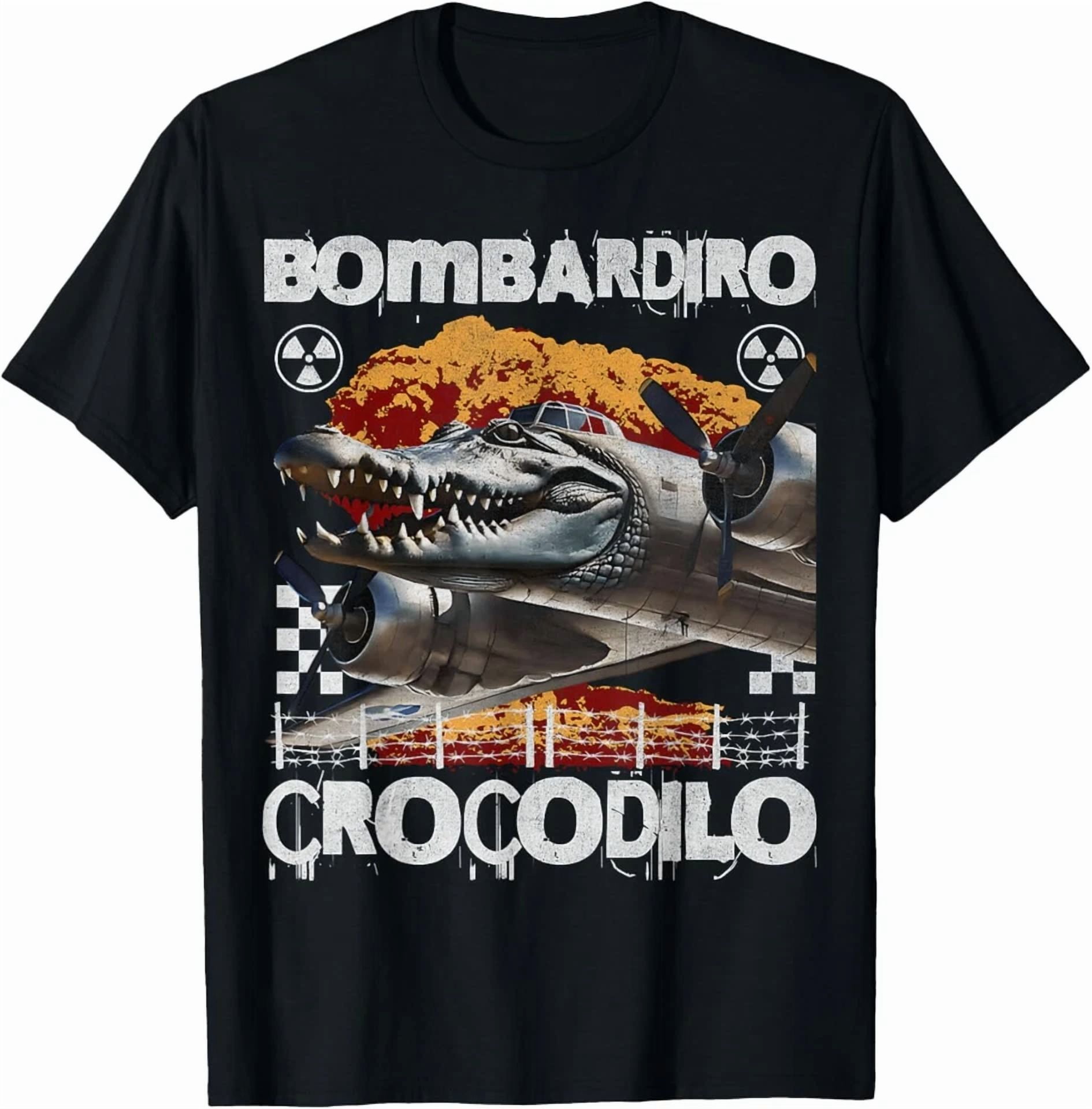 RARE Bombardiro Crocodilo - Italian Brainrot Meme T-Shirt - Walmart.com