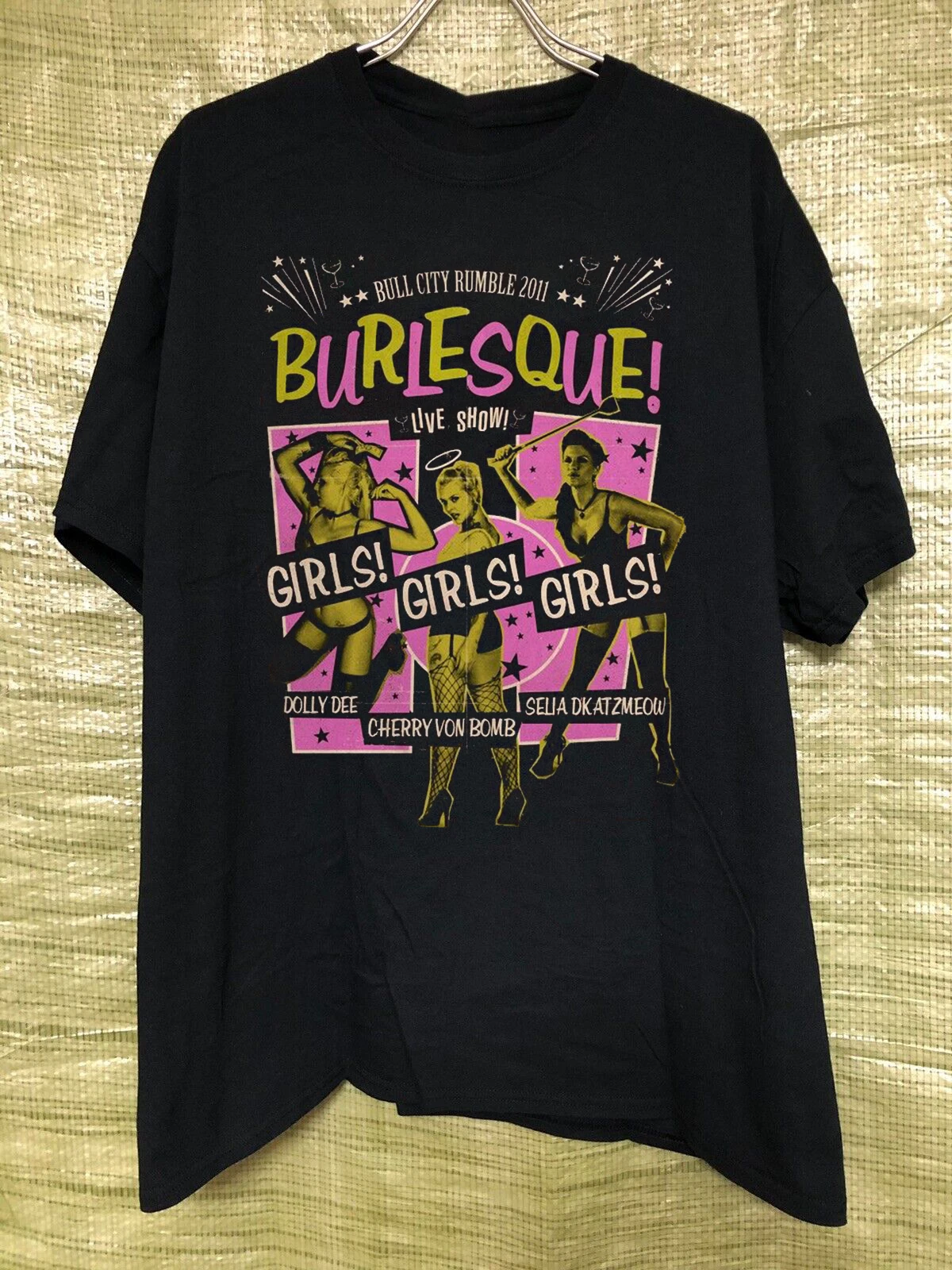 RARE Burlesque Dolly Dee Cherry Von Bomb Selia Dkatzmeow Live Cotton T-Shirt AL600 - Walmart.com