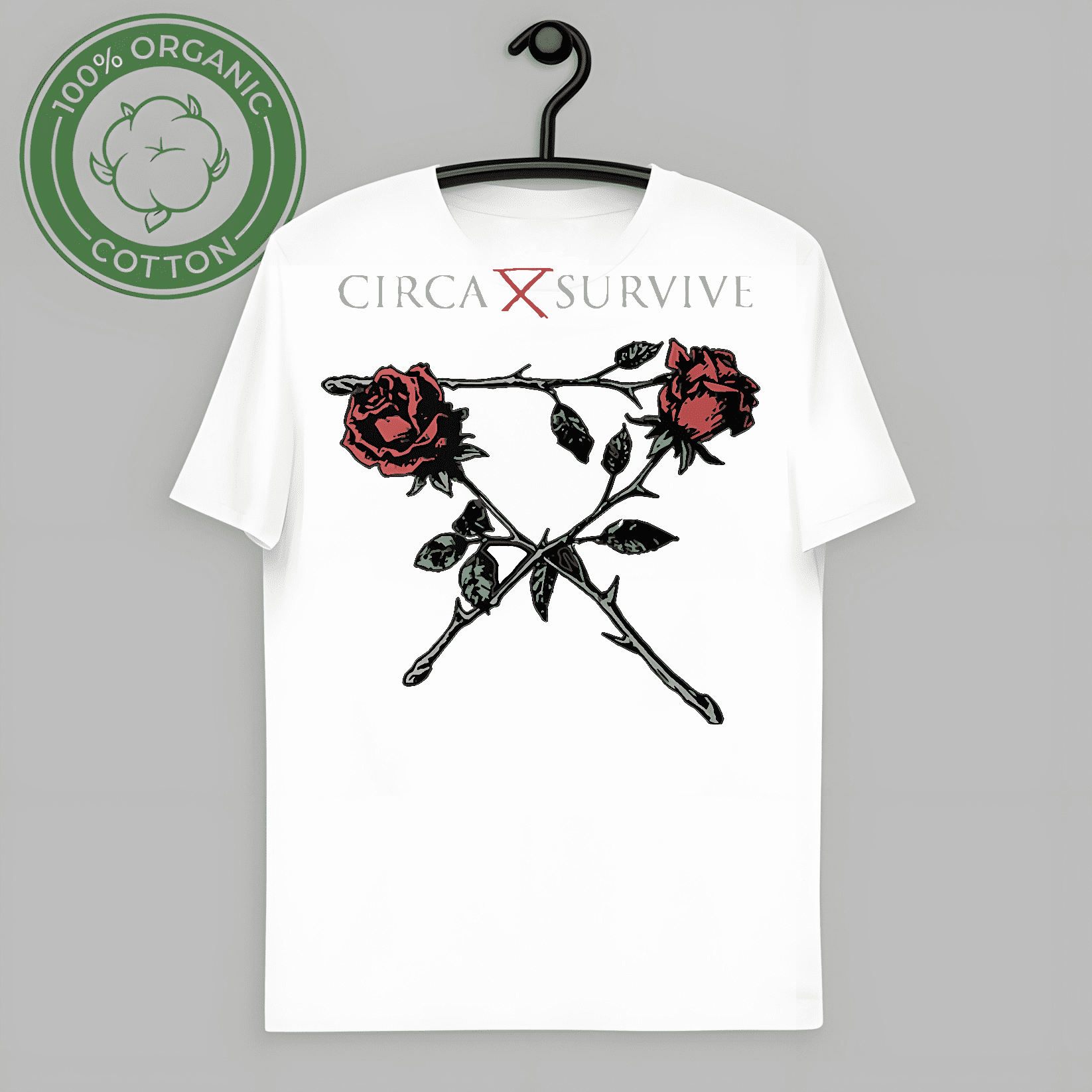 RARE Circa Survive Band Rose WHite T Shirt Full Size S-5XL AA1621 ...