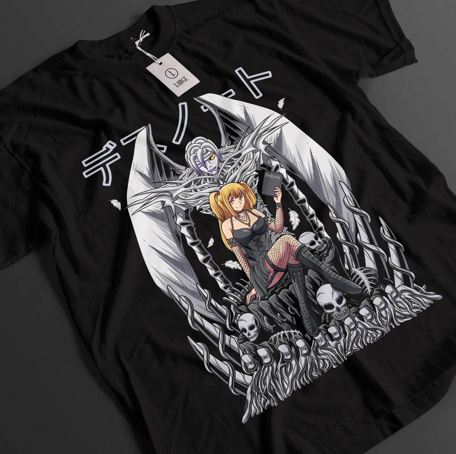 RARE Death Note Tshirt Misa Shirt Rem Top Kira T-Shirt L Ryuk Manga ...