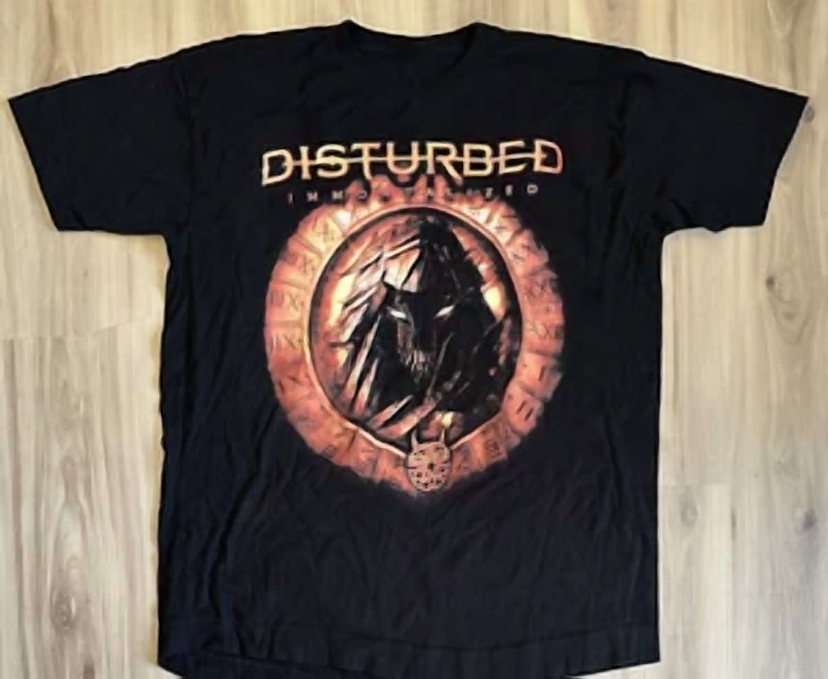 RARE Disturbed rock band Immortalized T-Shirt Short Sleeve Full Size ...