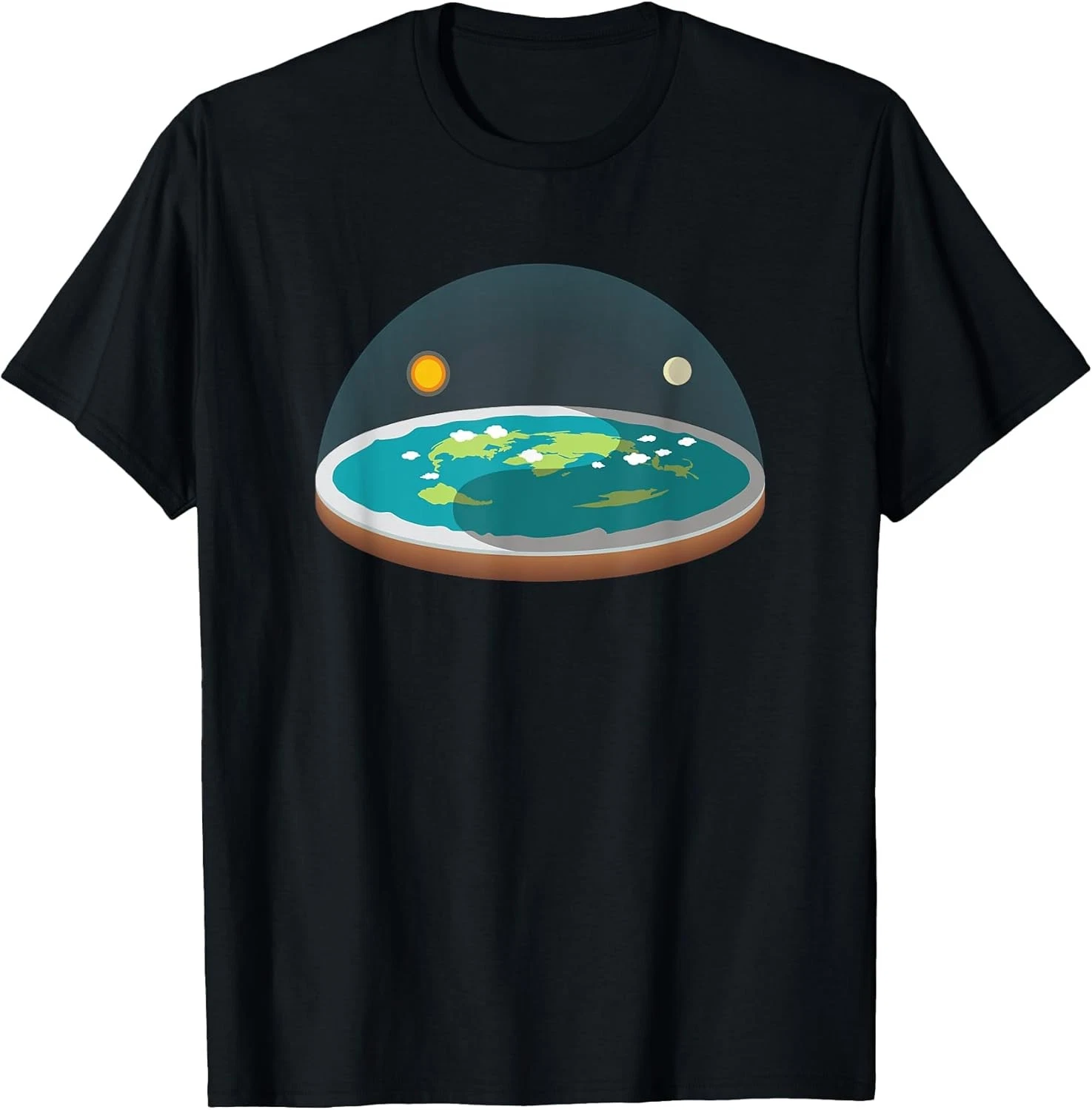 RARE Flat Earth Map: The Truth Is Out There Funny Cotton Tee - MADE IN ...