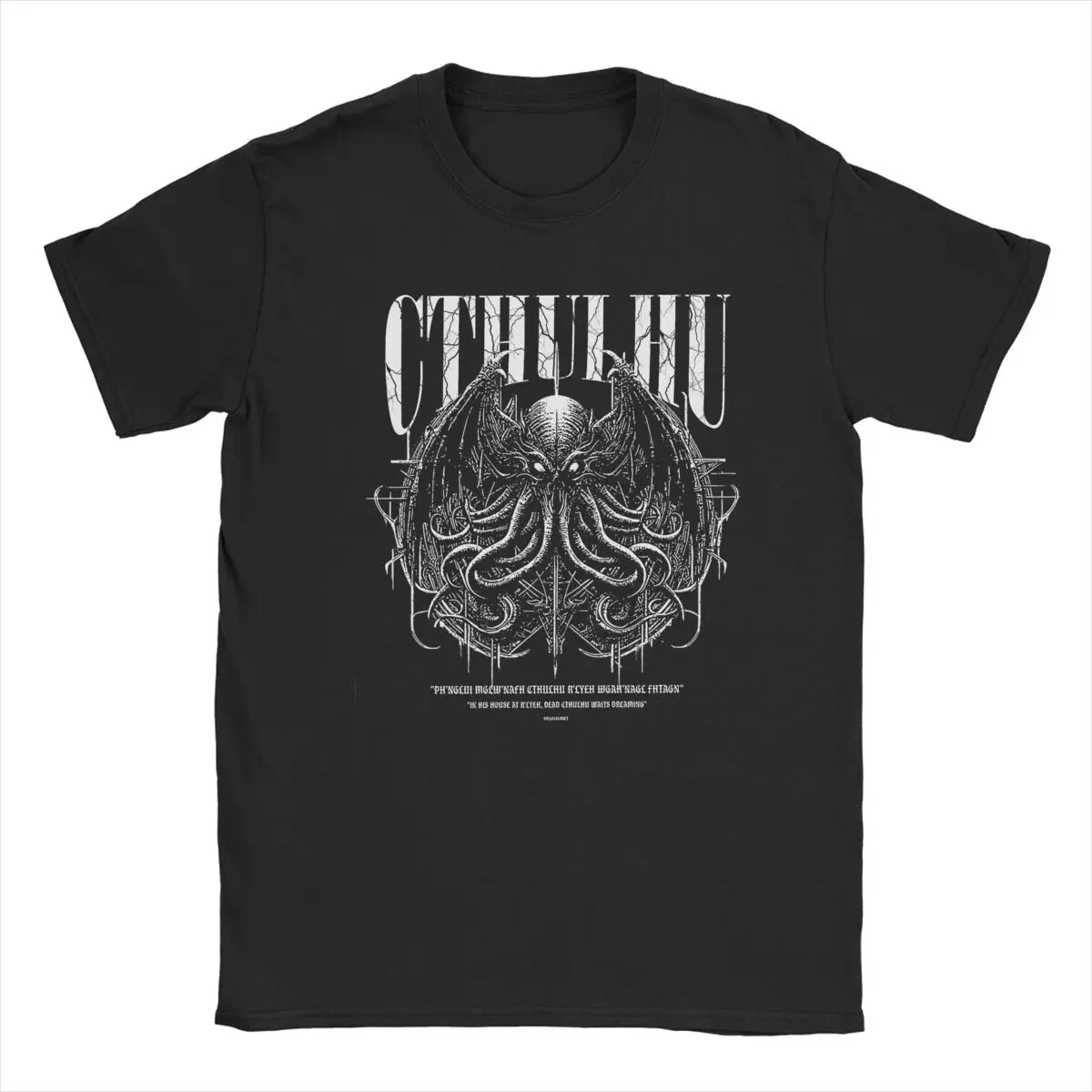 RARE Funny Cthulhu T-Shirts Men Round Collar Cotton T Shirts Short ...