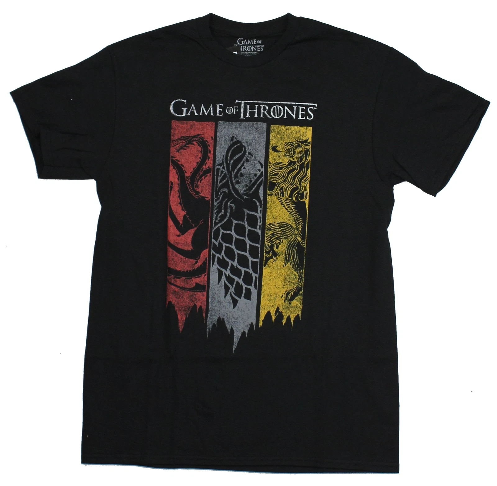 RARE Game of Thrones Adult New T-Shirt - Tattered Banners Stark ...