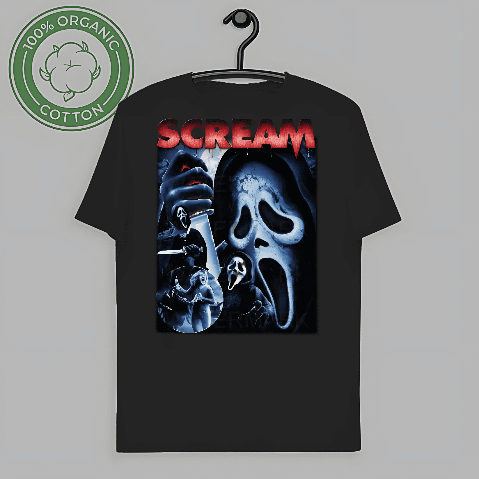 RARE Ghostface Scream Tee Shirt Scary Movie Halloween (V2) Crew T-Shirt ...
