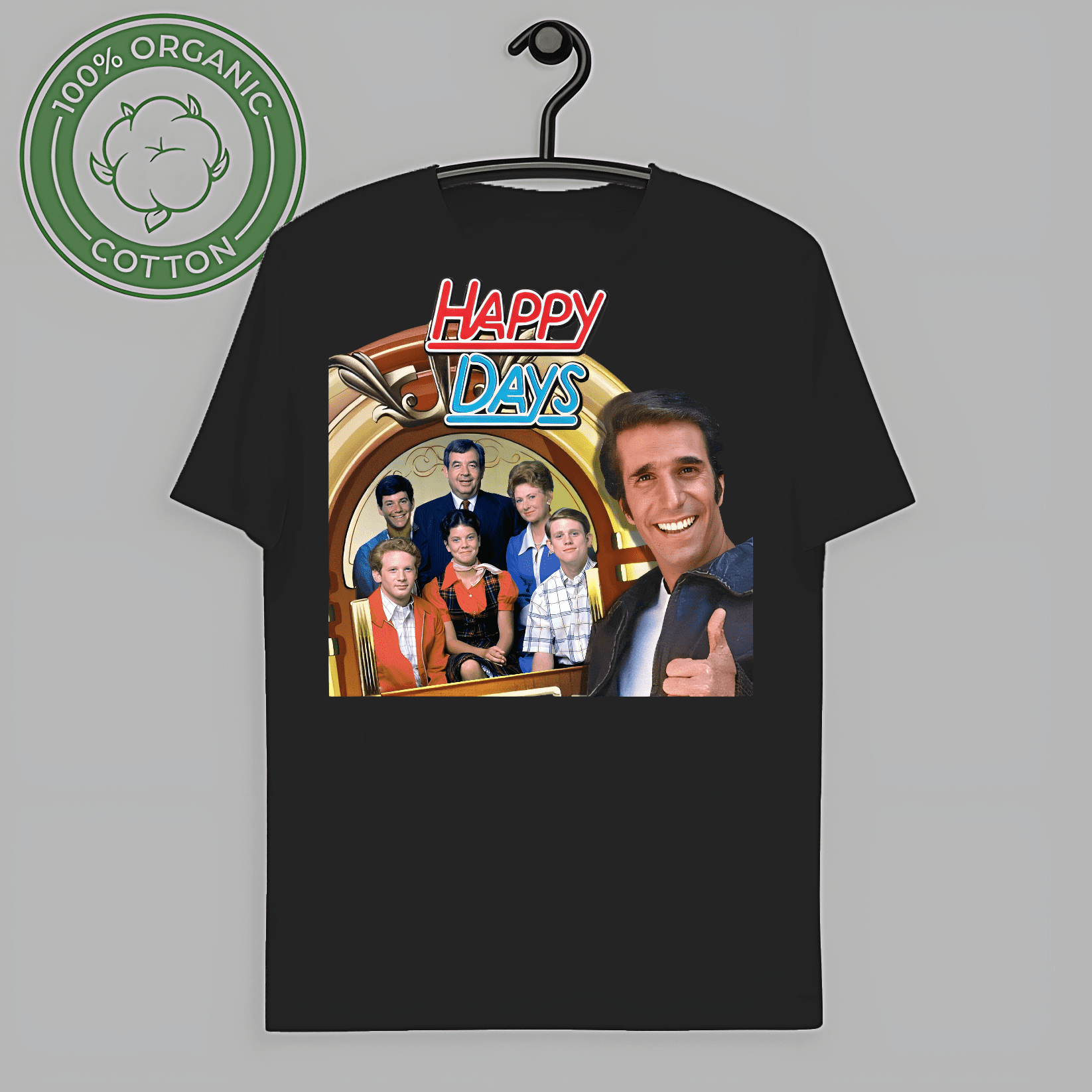 RARE Happy Days Heavy Cotton Tee, Ron Howard, Henry Winkler, Tom Bosley ...