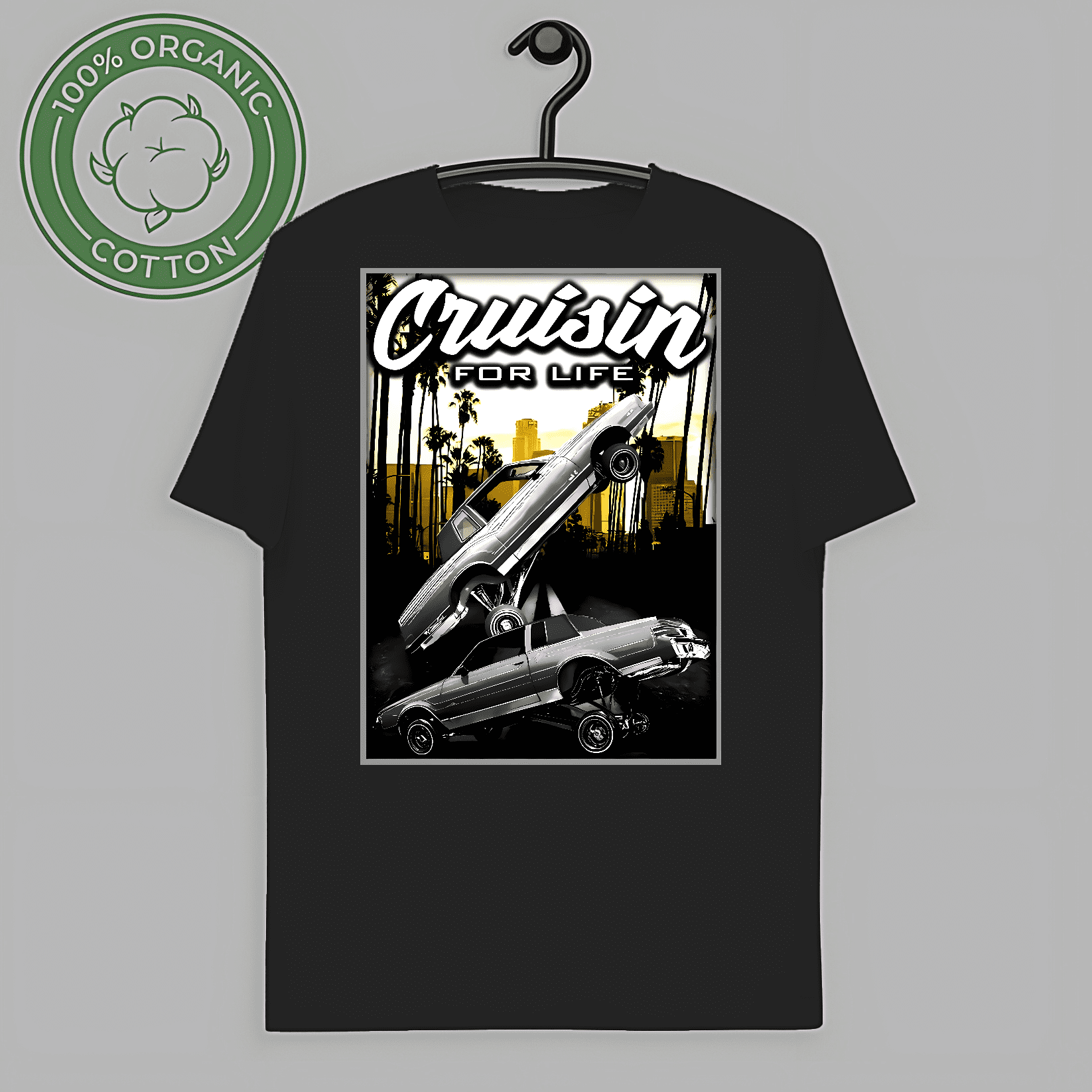 RARE Low Rider Cruisin For Life Mens Heavyweight T-Shirt Print On Shaka ...