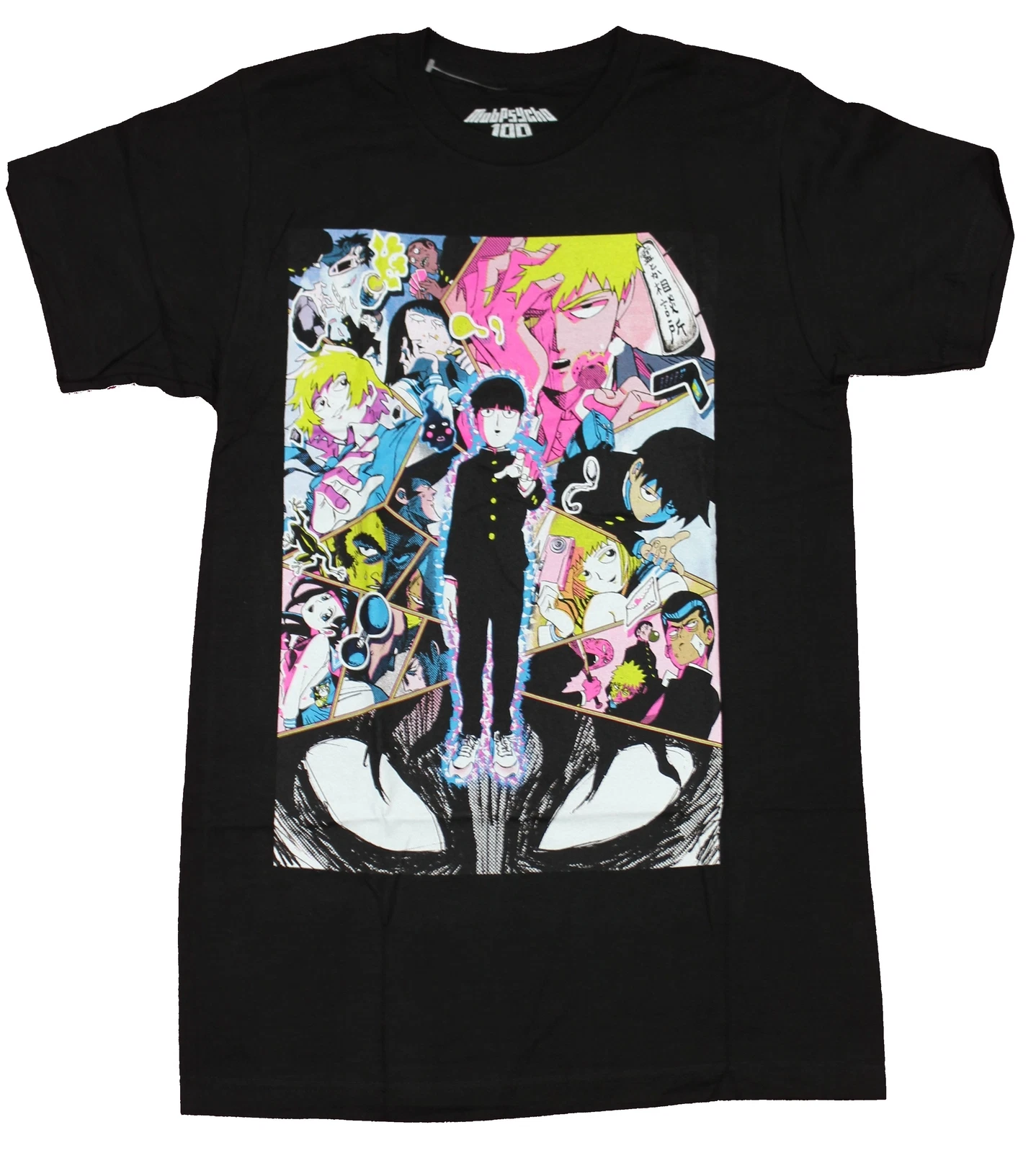 RARE Mob Psycho 100 Adult New T-Shirt - Mob Stands in a Colorful ...