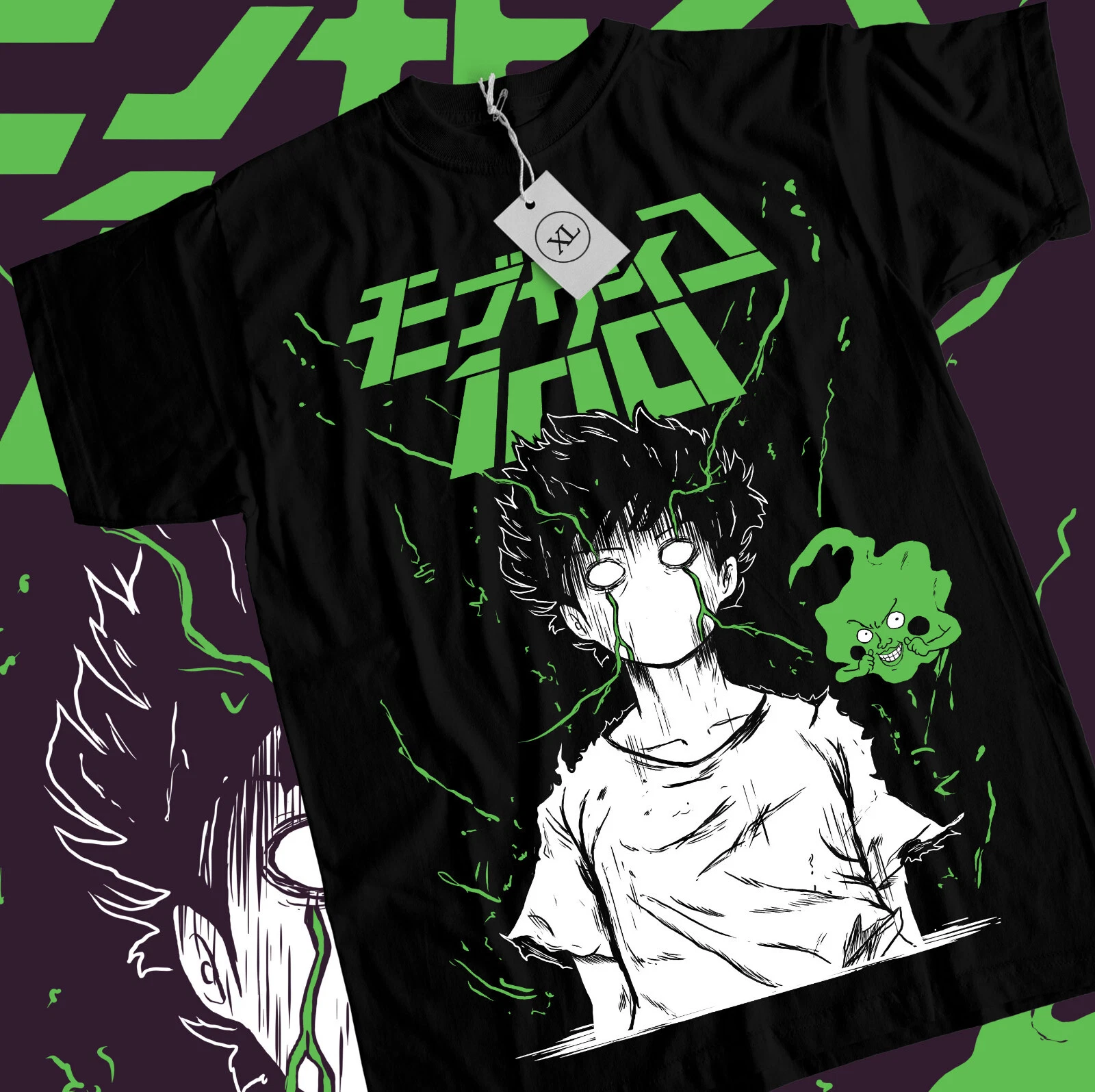 RARE Mob Psycho 100 T-Shirt Cast Anime Manga Dimple and Mob Tshirt Tee ...