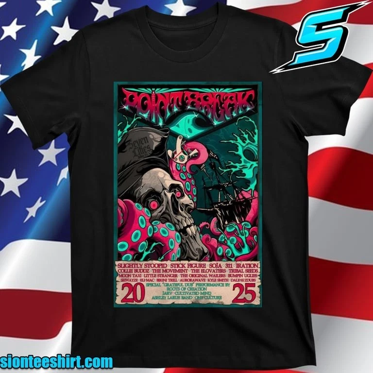 RARE Point Break Festival Tour 2025 Music Lineup Graphic T-Shirt ...