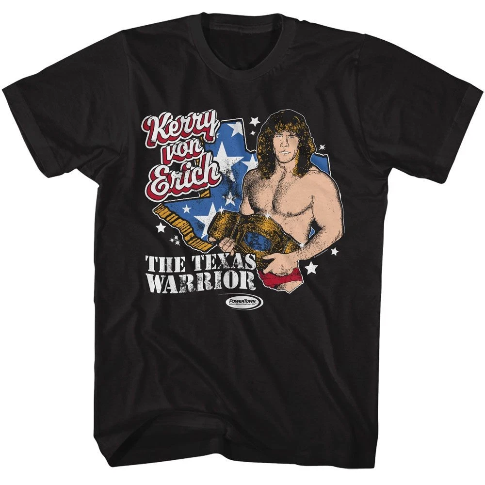 RARE Powertown Kerry Von Erich Texas Black Icons Shirt - Walmart.com