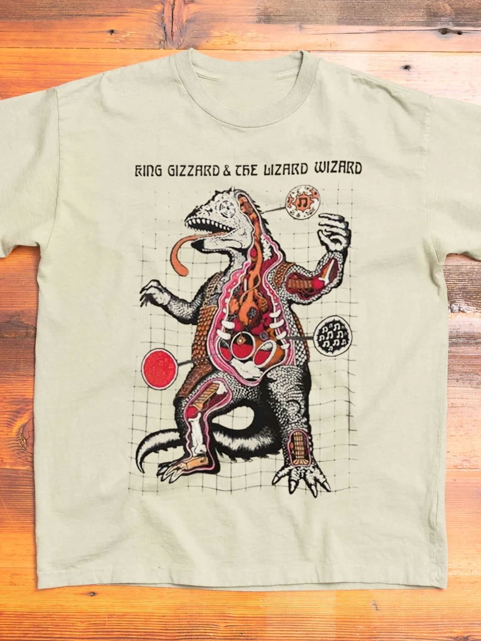 RARE Rare King Gizzard & the Lizard Wizard Gift For Fan S-2345XL Sand T ...