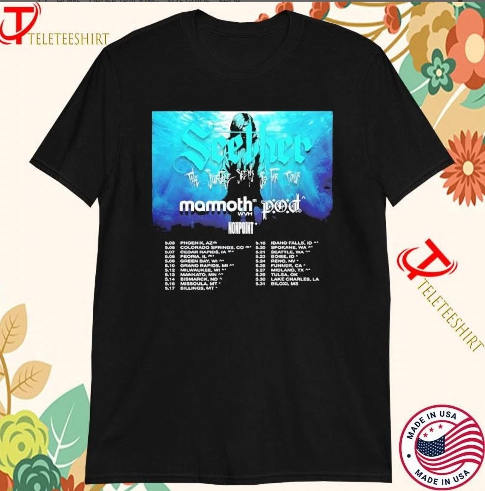 RARE Seether The Surface Seems So Far Tour 2025 Dates T-shirts ...