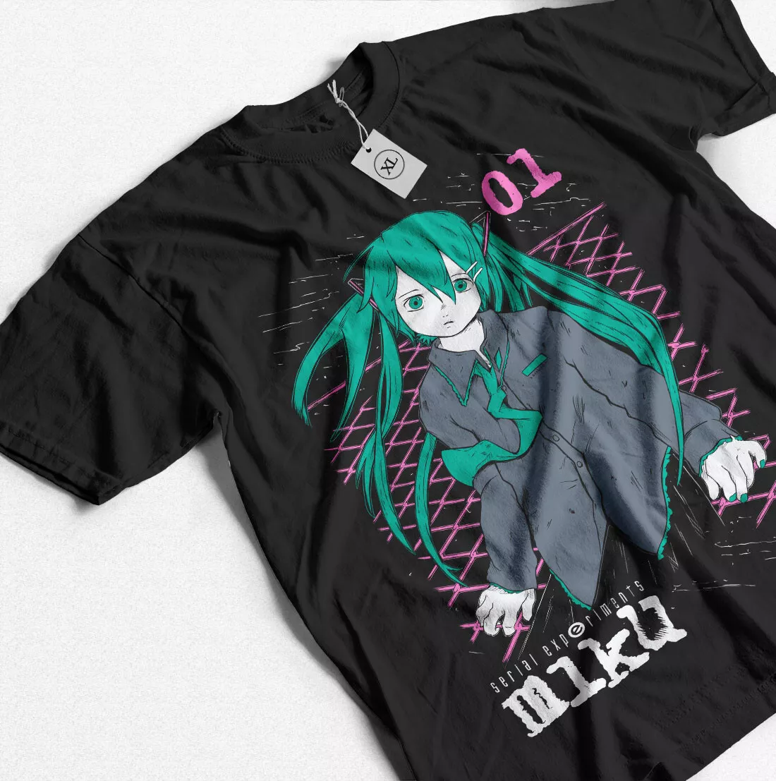 RARE Serial Experiments Lain T-Shirt lain miku Shirt Anime Manga Gift ...